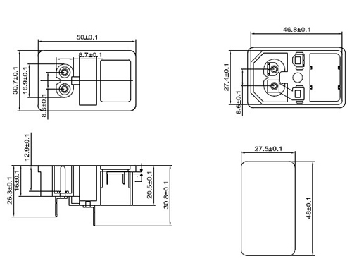 c8 recessed socket,c8 ul socket