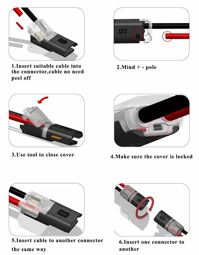slim cable connector,wire joint,wire connector