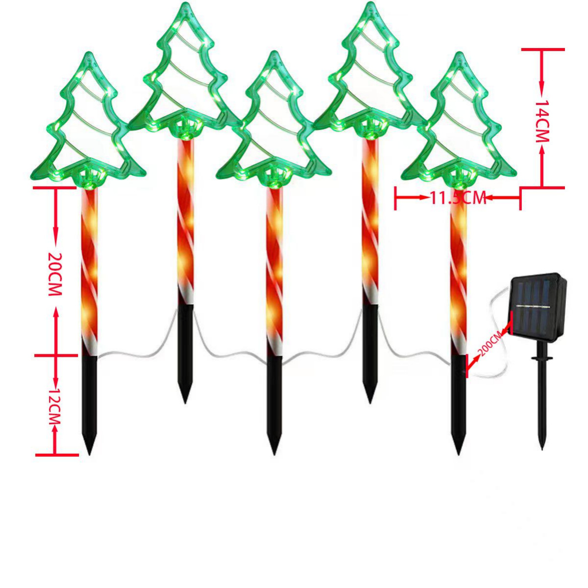 solar xmas tree garden spike lights,path decor lights