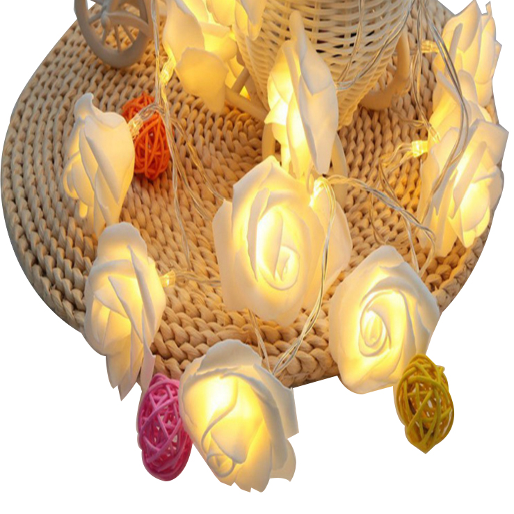 pvc rose led string