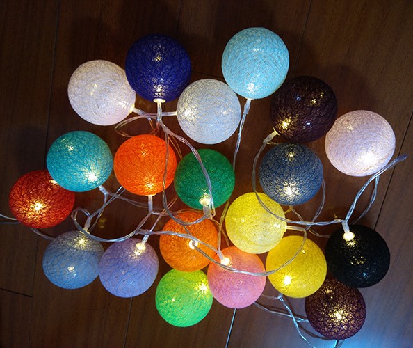 cotton ball led fairy string