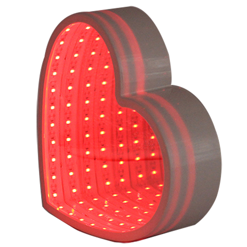 Heart mirror tunnel light,mirror heart shape light,heart led infinity light