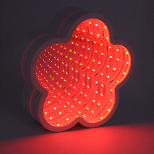 flower mirror tunnel light,mirror flower shape light,flower led ...