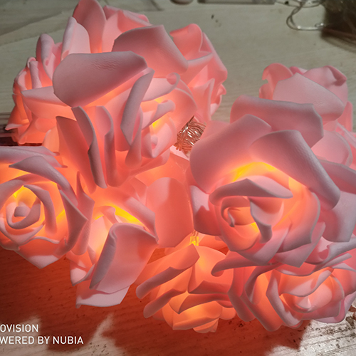 pvc rose led string