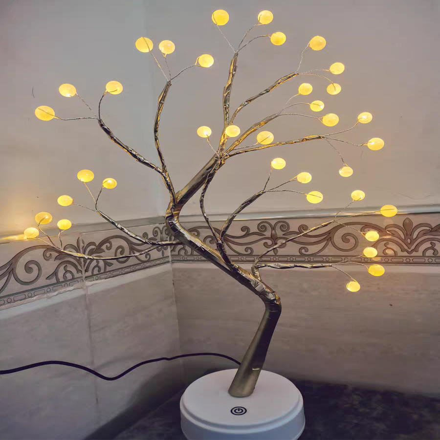 led pearl table light,decorative led shimmer tree,led fairy tree