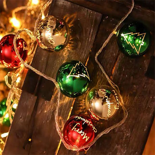 plated christmas ball string light,christmas lights,xmas lights