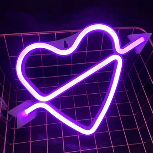 arrow heart led neon light,wedding decoration,led neon lights