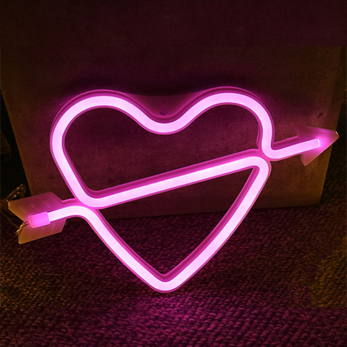 arrow heart led neon light,wedding decoration,led neon lights
