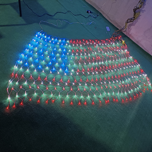 electric lighted USA flag,USA flag light,net lights