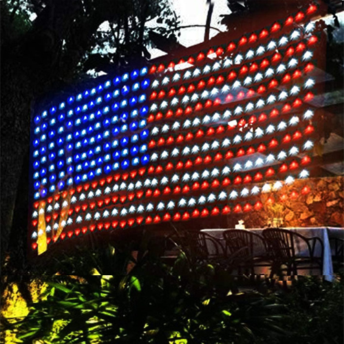 electric lighted USA flag,USA flag light,net lights