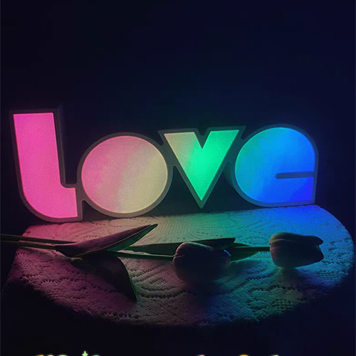 rainbow love light box,light box,home decor lights