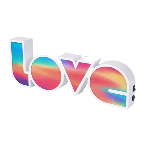 rainbow love light box,light box,home decor lights