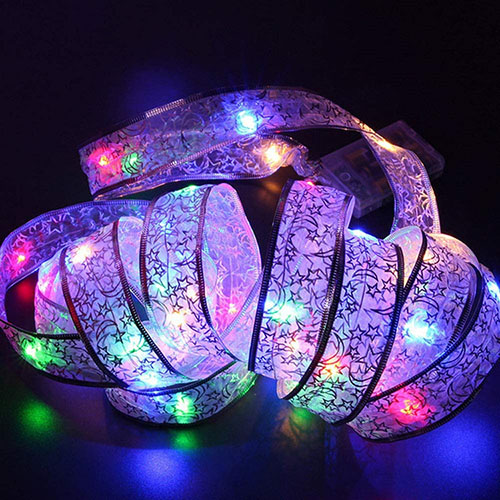 ribbon led string lights,christmas lights,xmas tree decoration