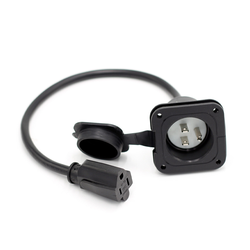 NEMA 5-15P to 5-15R power inlet