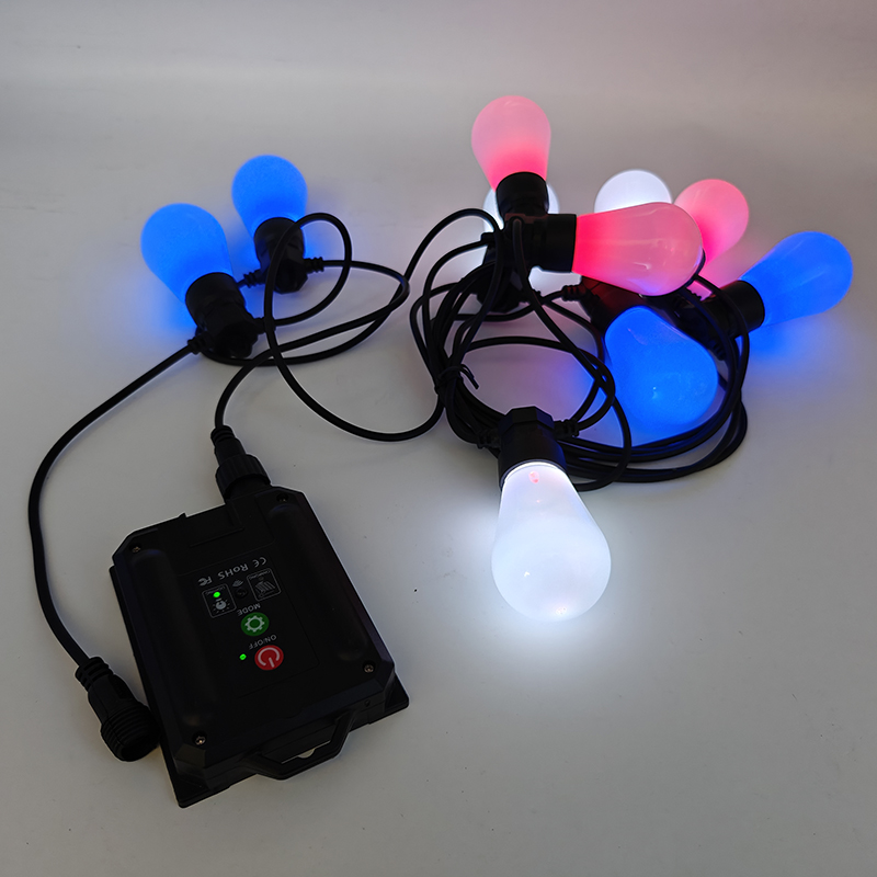 Solar power S14 RGB string lights
