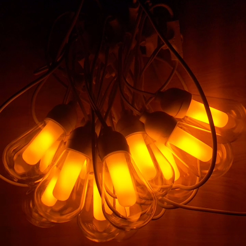 flame S14 string lights