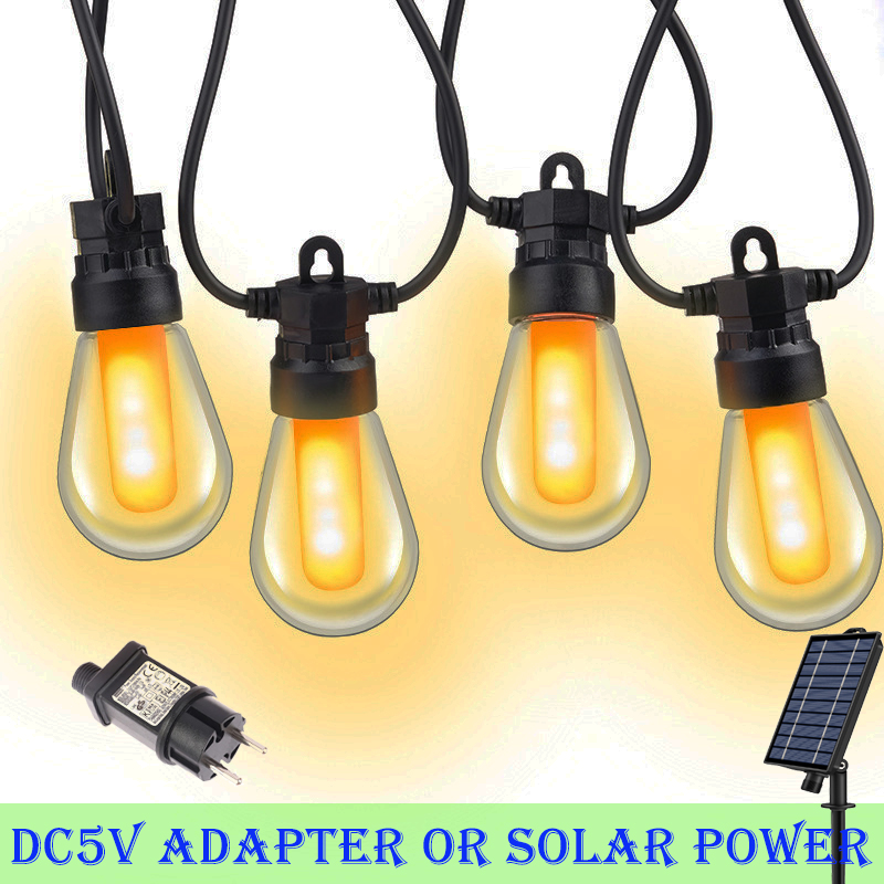 flame S14 string lights