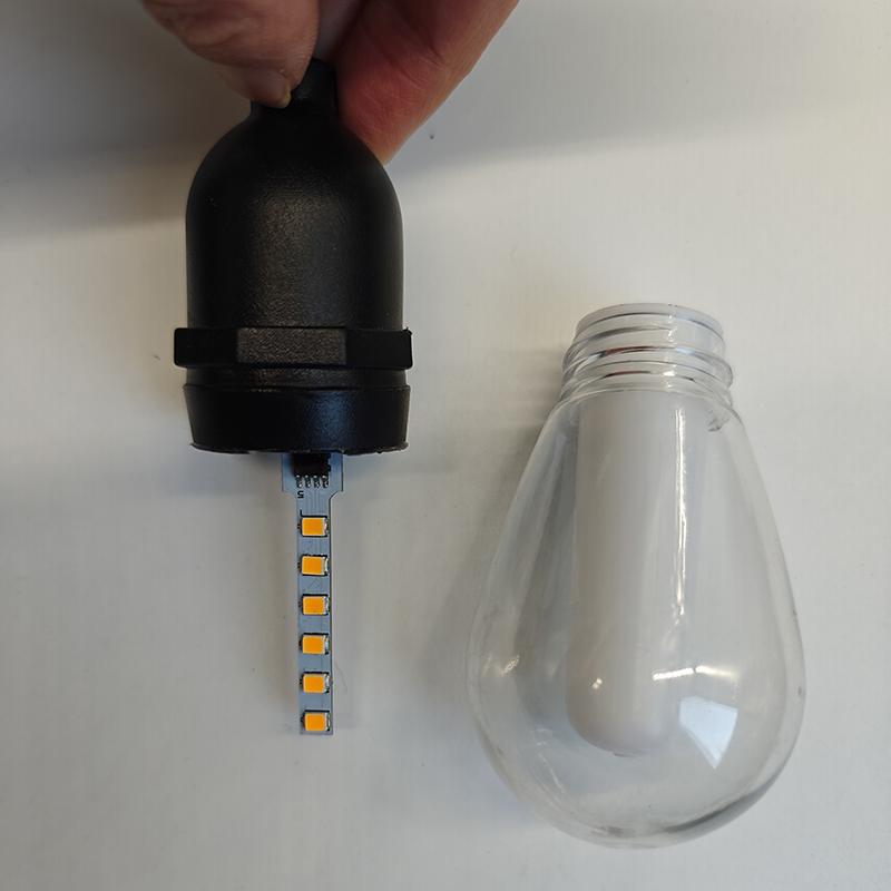 flame S14 string lights