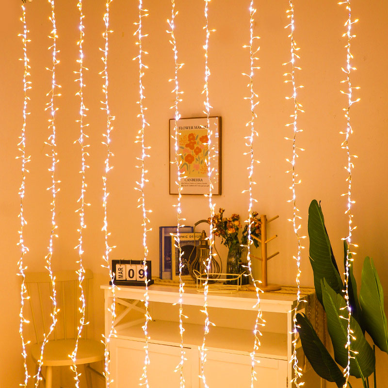 waterflowing cluster curtain light