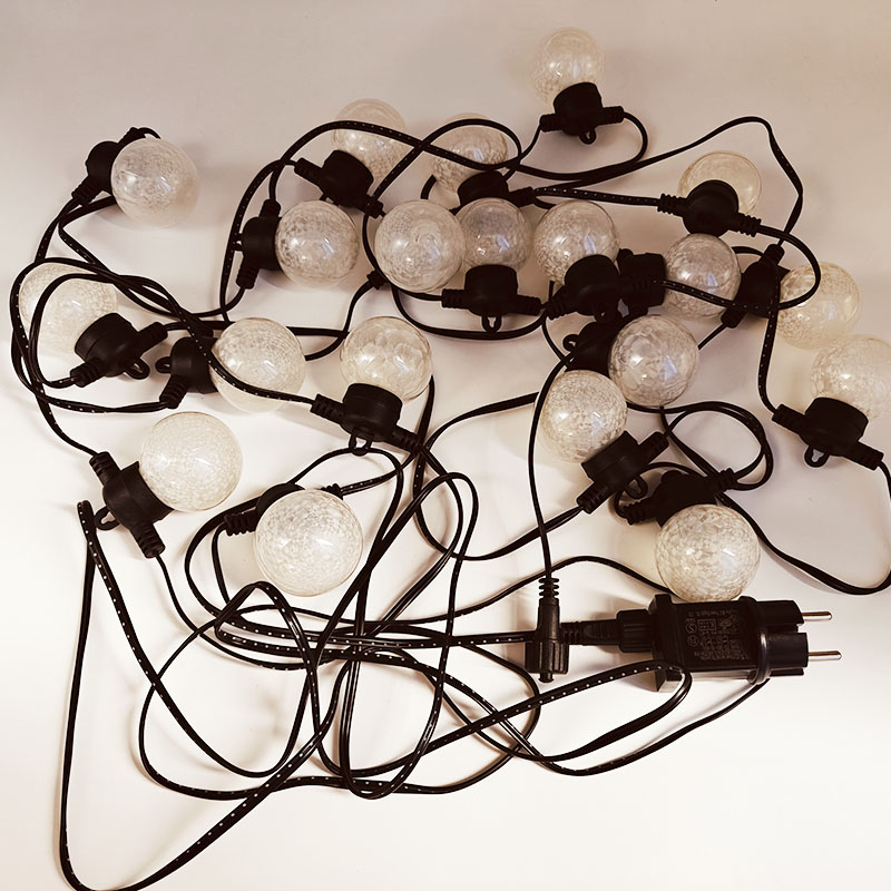 crack bulb g50 string lights terrace lighting bistro