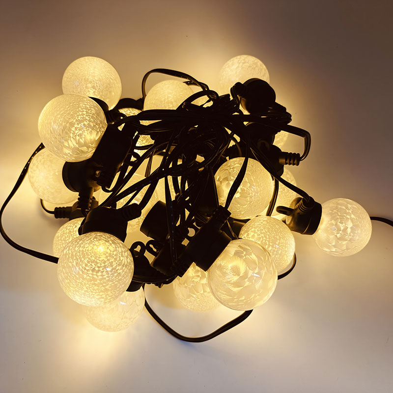 crack bulb g50 string lights terrace lighting bistro