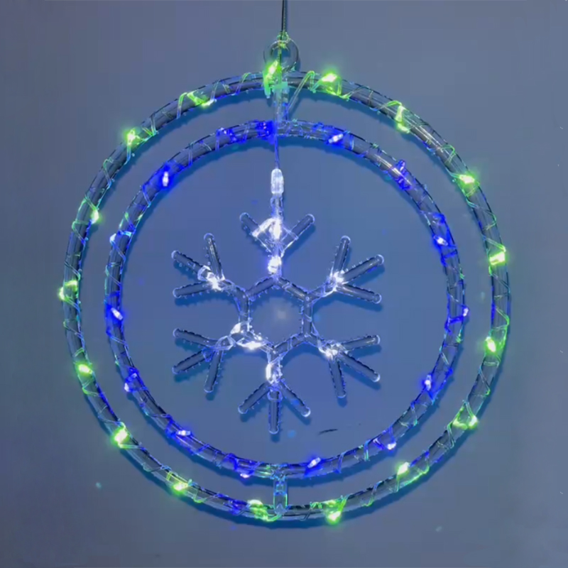 double ring led pendant light,christmas decor,xmas lights,holiday lights