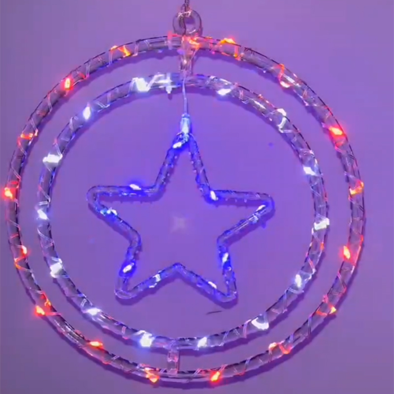 double ring led pendant light,christmas decor,xmas lights,holiday lights