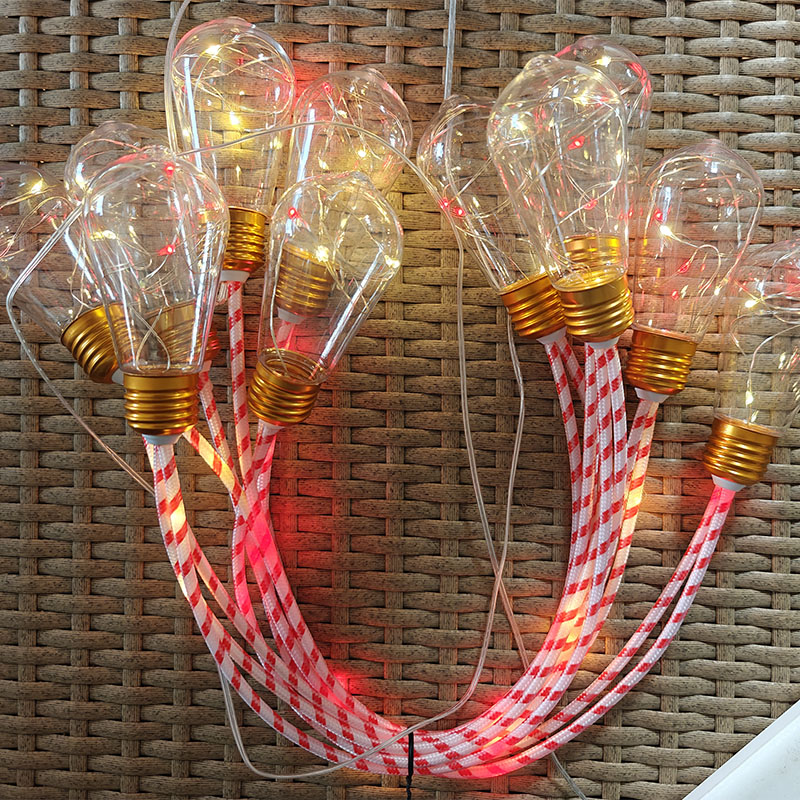 christmas decor lights,glowing rope bulb string lights