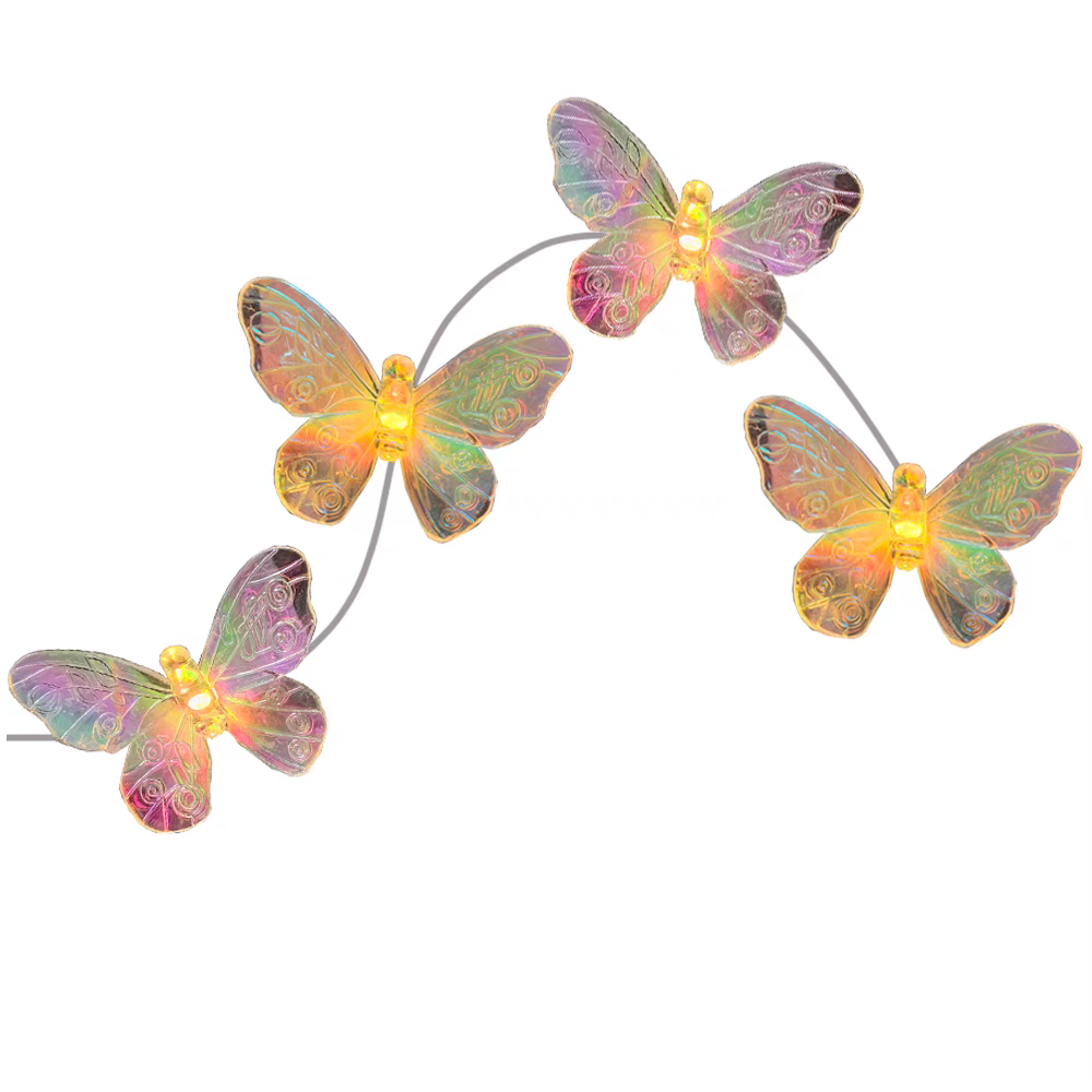 solar butterfly string lights，battery butterfly string lights