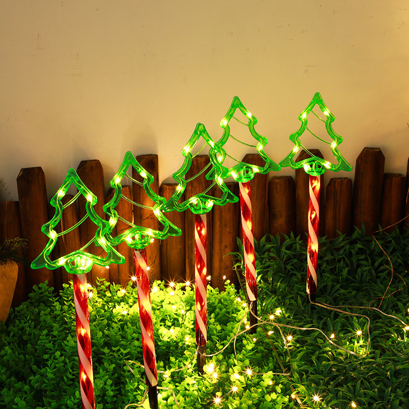 solar xmas tree garden spike lights,path decor lights