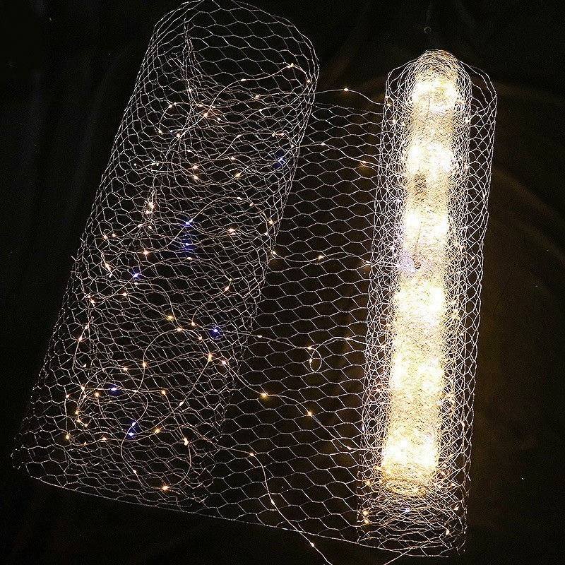 starry mesh light,star net light,wedding decor